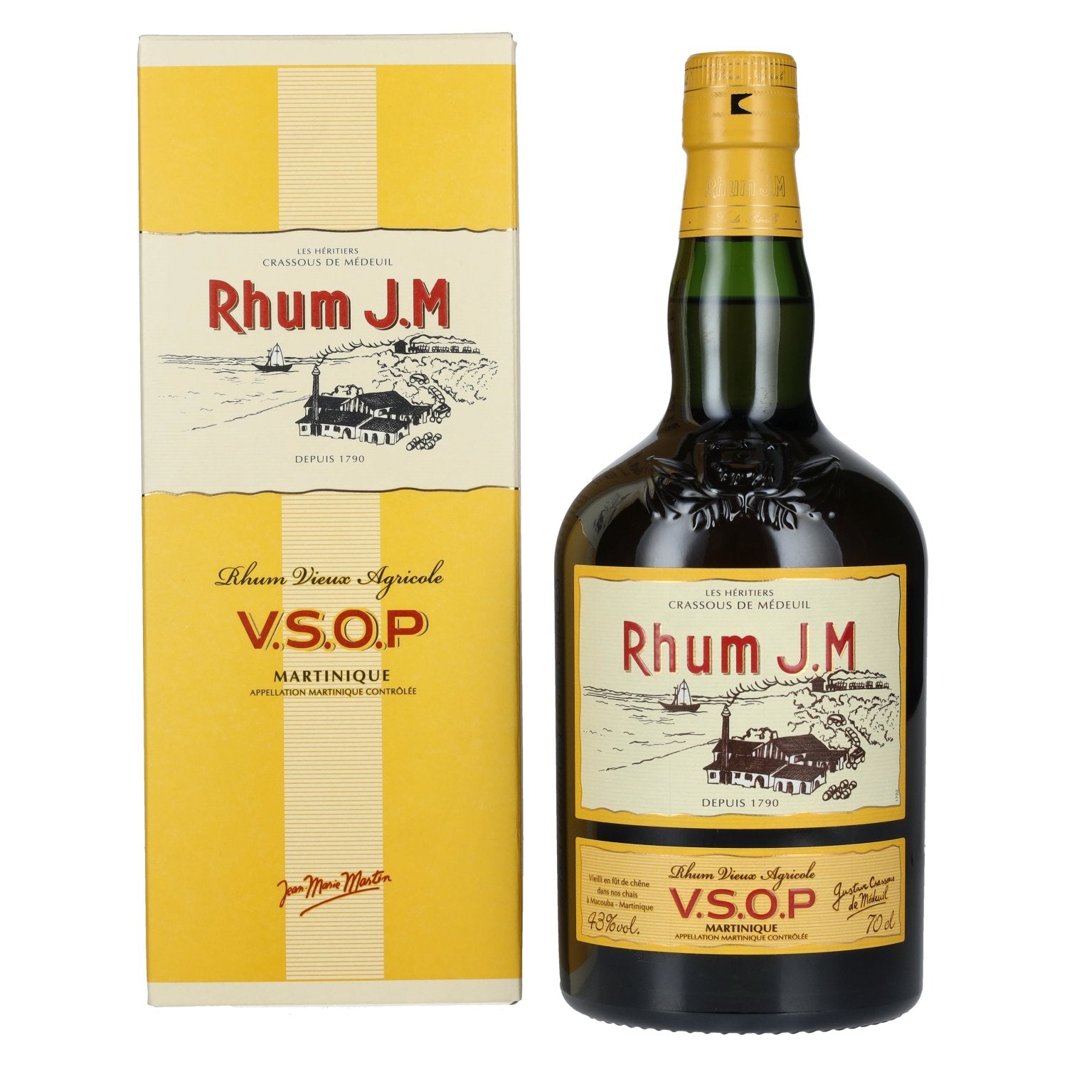 Rhum J.M Vieux Agricole V.S.O.P 43% Vol. 0,7l in gift box – delicando