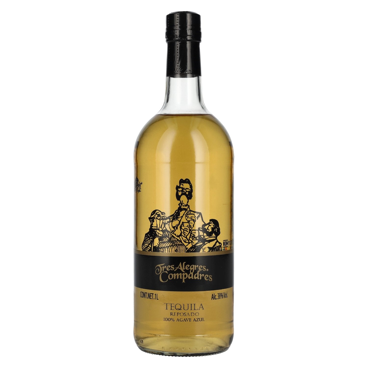 La Cofradia Tres Alegres Compadres Tequila Reposado 100% de Agave 38% ...