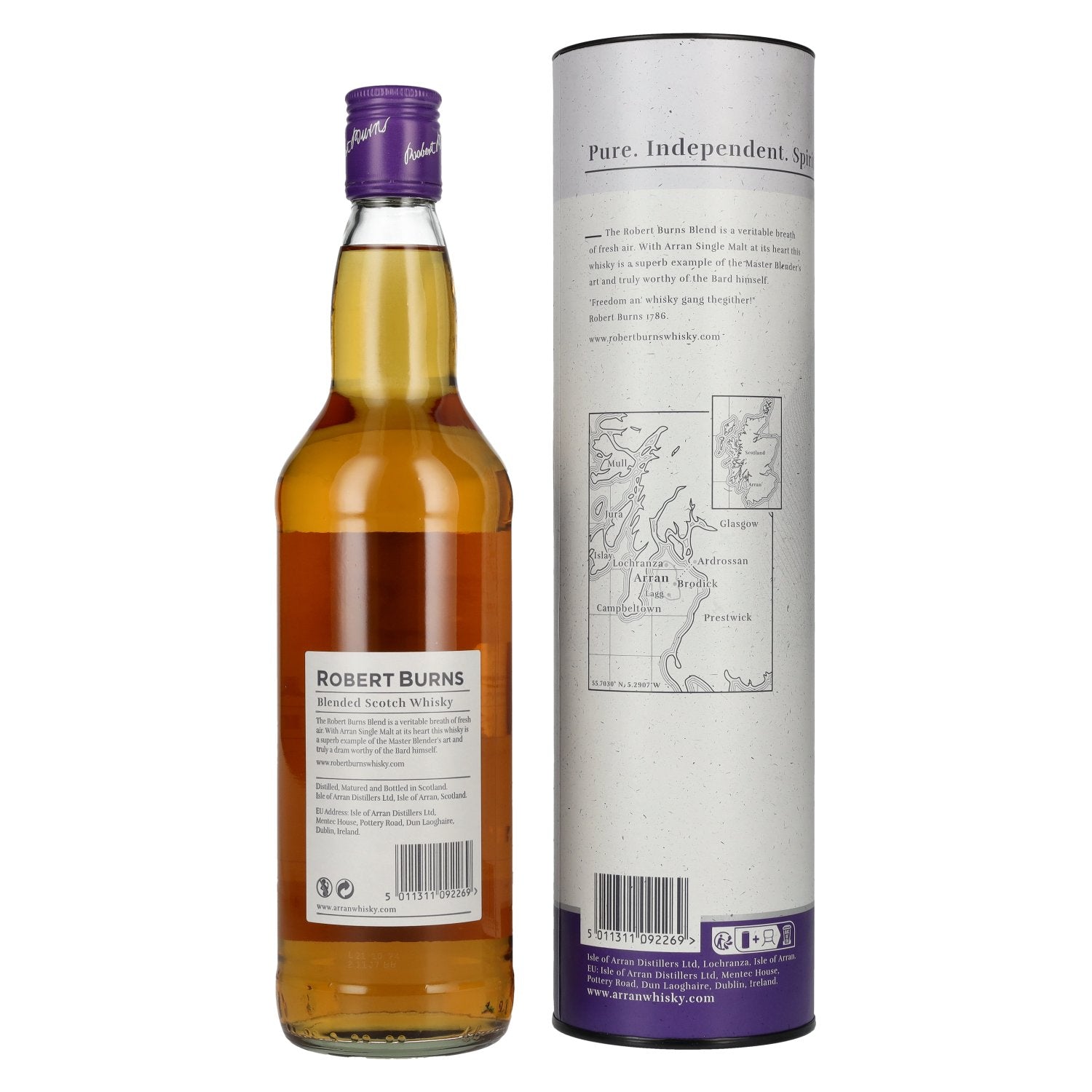Arran ROBERT BURNS Blended Scotch Whisky 40% Vol. 0,7l in Geschenkbox ...