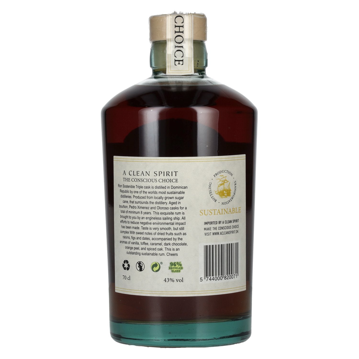 Ron Sostenible 8 Years Old Triple Cask Rum 43% Vol. 0,7l – delicando