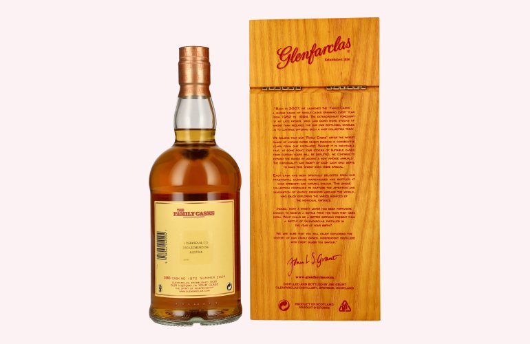 Glenfarclas THE FAMILY CASKS Single Cask SUMMER 2024 Plain Butt #1972 ...