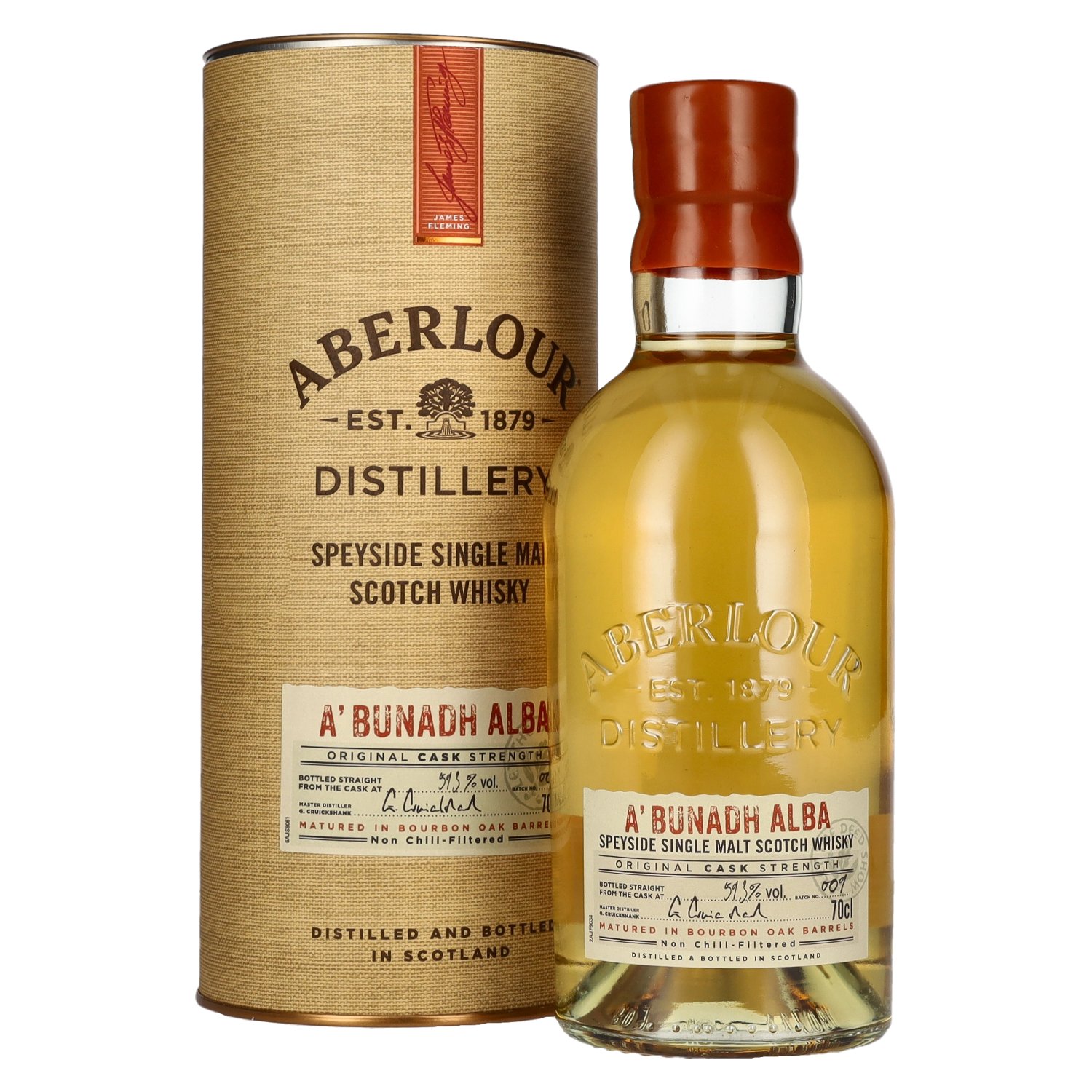 Aberlour A'BUNADH ALBA Original Cask Strength Batch No. 009 59,3% Vol. 0,7l in Geschenkbox