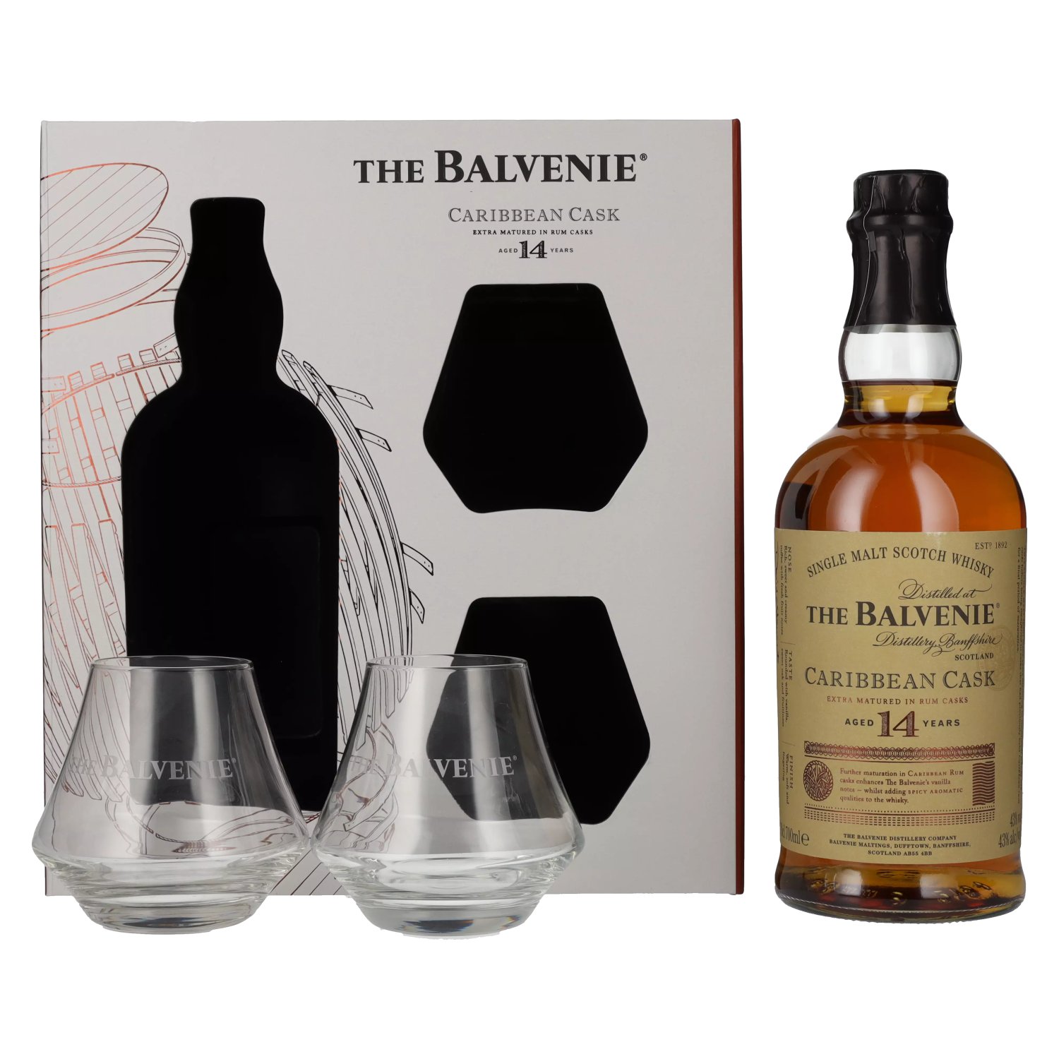 The Balvenie 14 Years Old Caribbean Cask Finish 43% Vol. 0,7l in ...