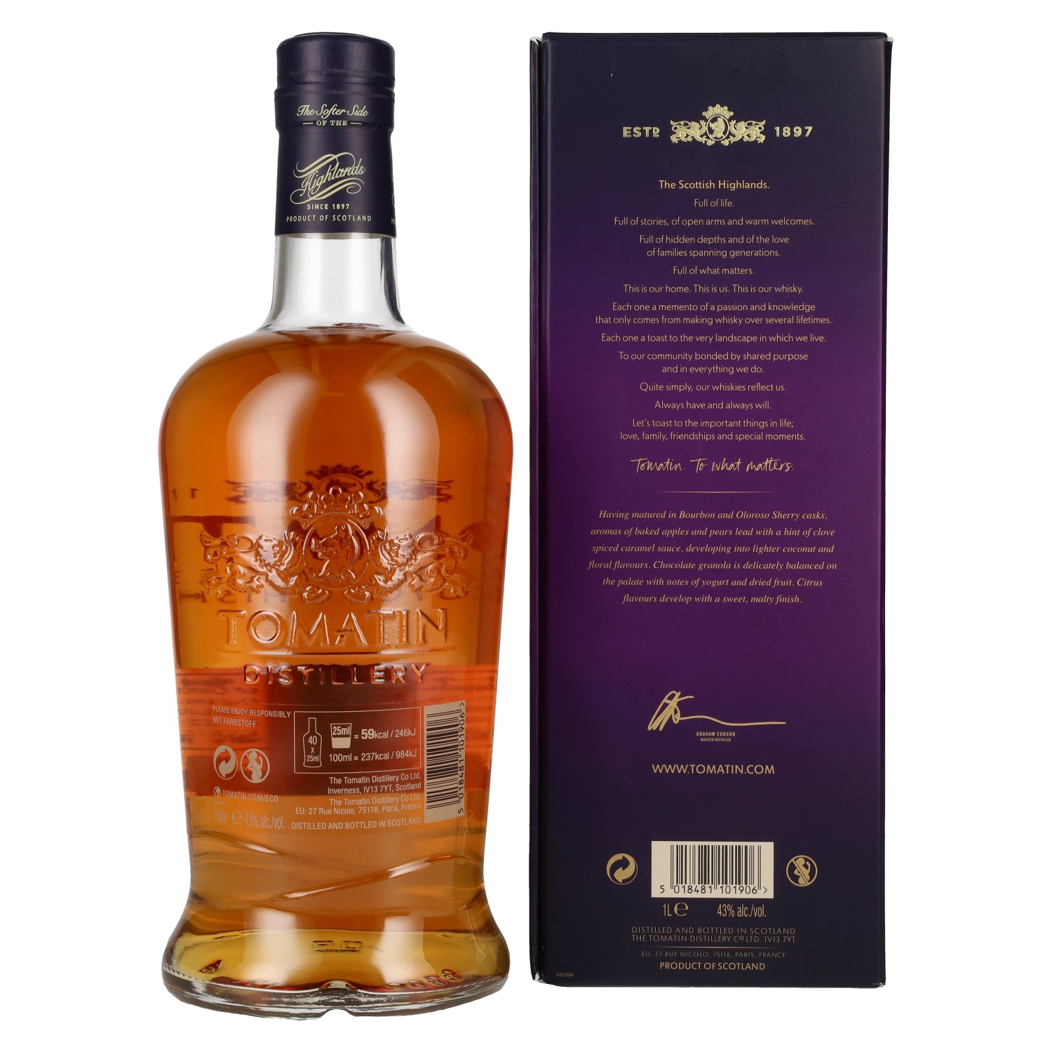 Tomatin 13 Years Old DOUBLE CASK Travel Retail 43% Vol. 1l in ...