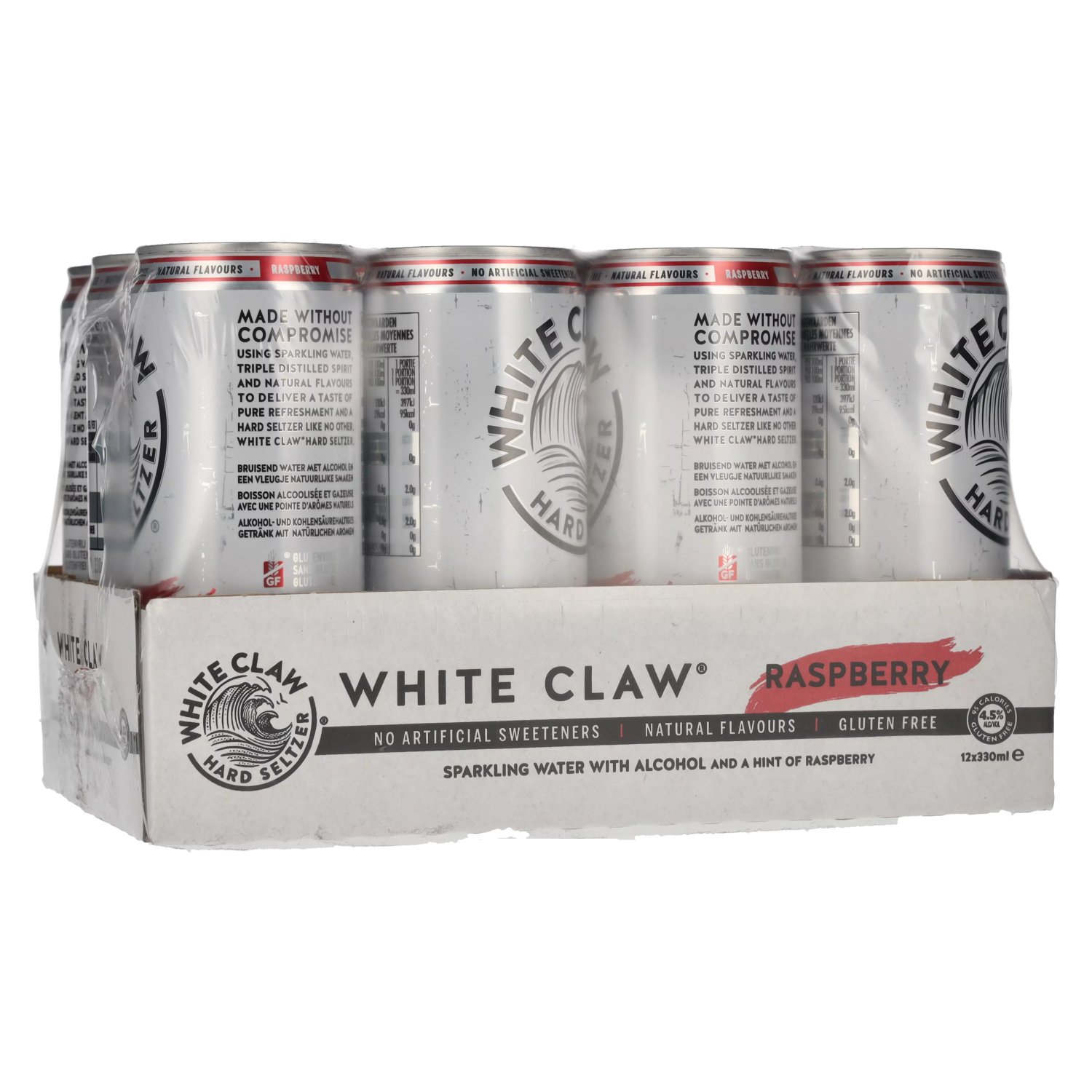 White Claw Hard Seltzer Raspberry 4,5% Vol. 12x0,33l Dosen