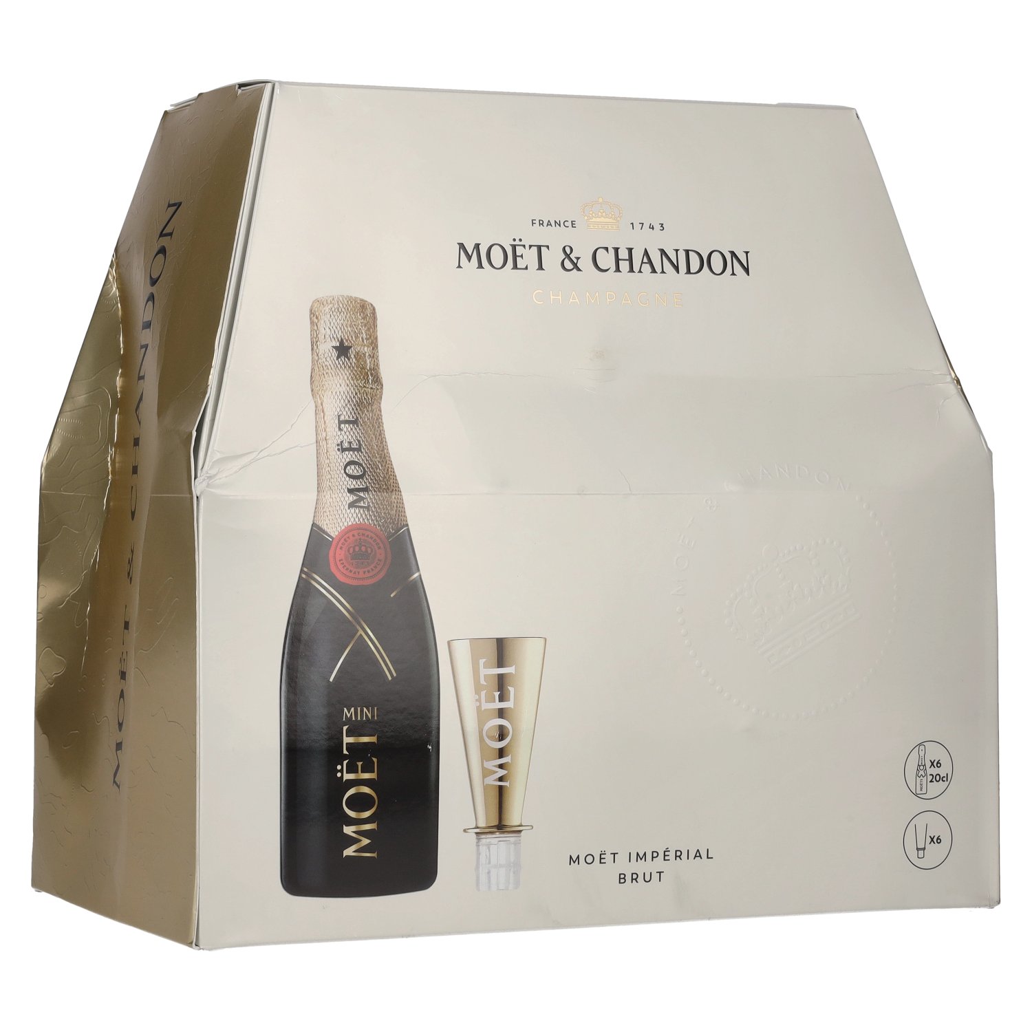 Moët & Chandon Champagne IMPÉRIAL Brut 12% Vol. 6x0,2l in Geschenkbox ...