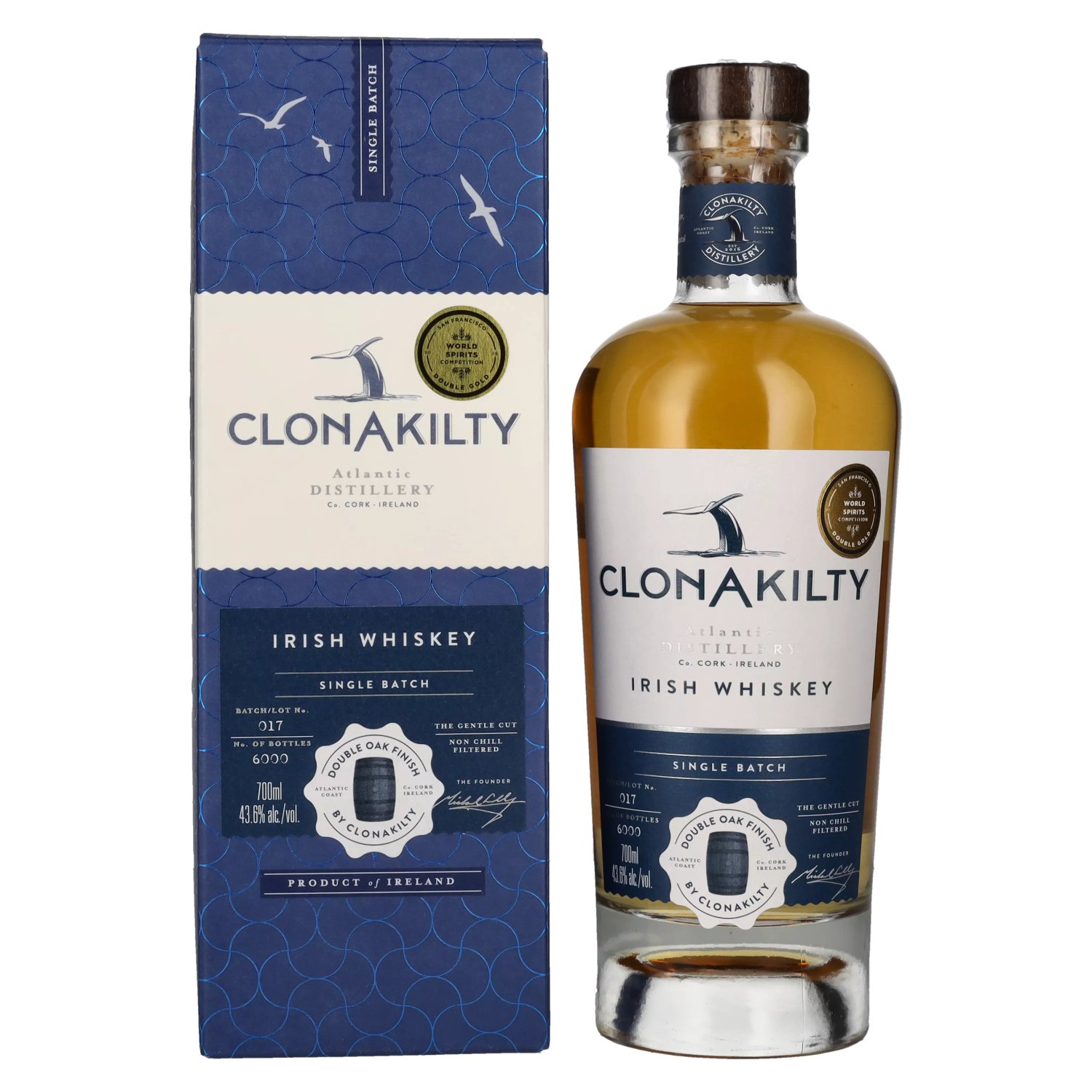 Clonakilty Irish Whiskey SINGLE BATCH Double Oak Finish 43,6% Vol. 0,7l ...