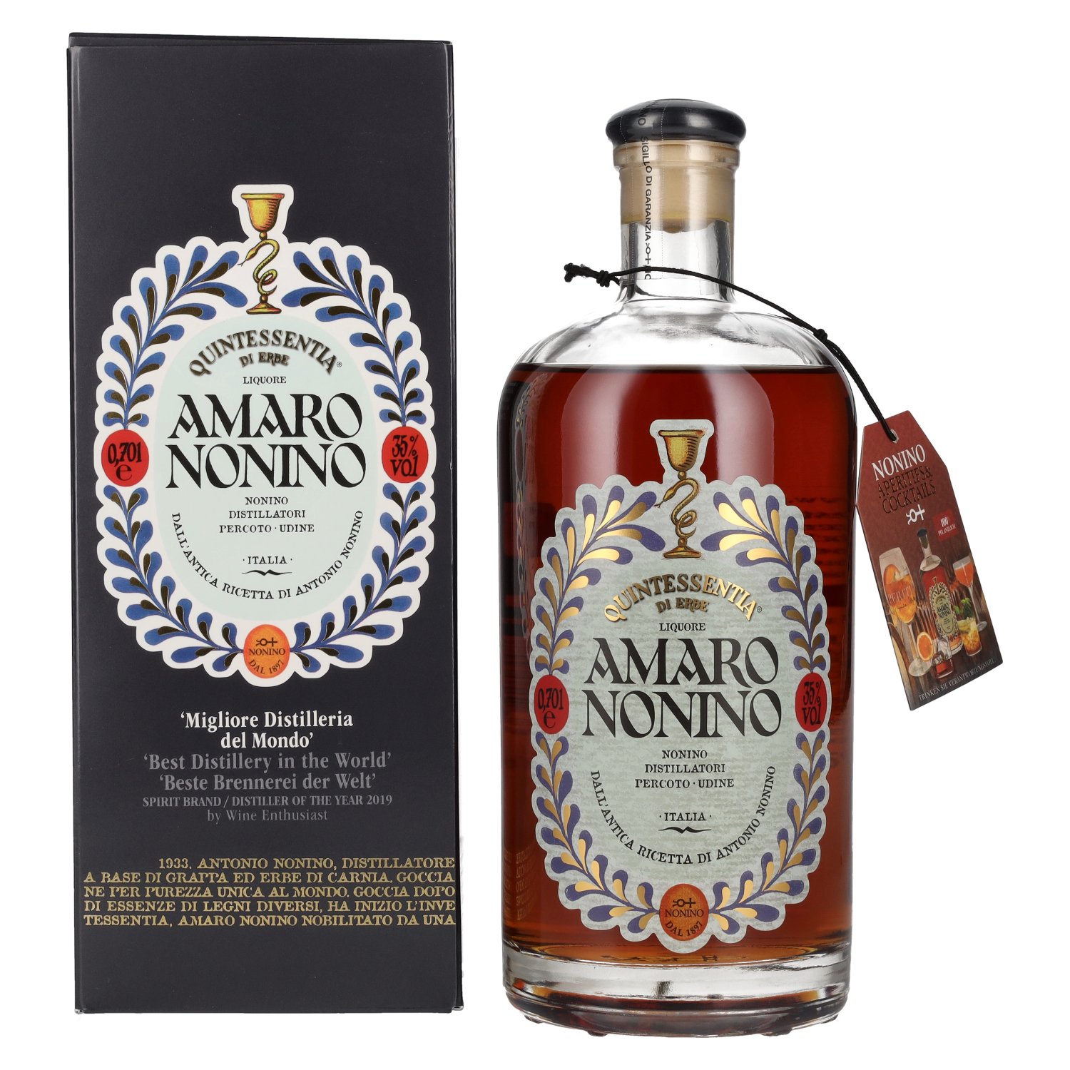 Amaro Nonino Quintessentia Di Erbe Liquore 35% Vol. 0,7l in Giftbox