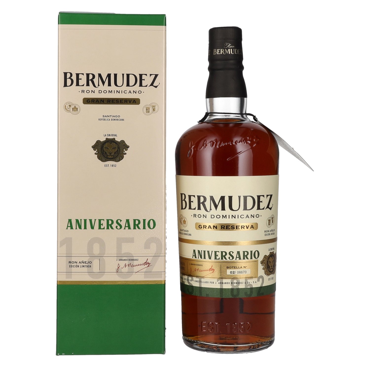 Bermudez Ron Añejo ANIVERSARIO 40% Vol. 0,7l in Giftbox