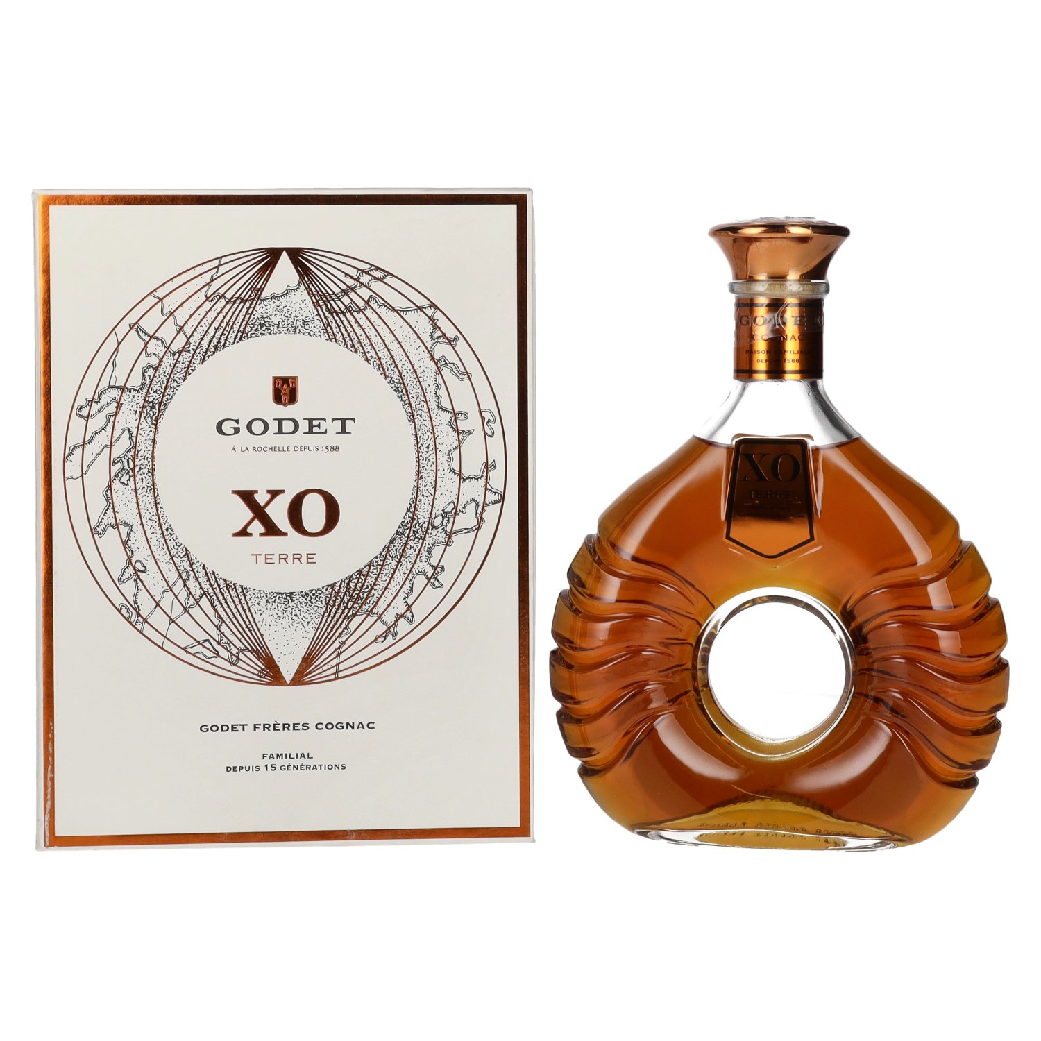 Godet Cognac XO TERRE 40% Vol. 0,7l in Giftbox
