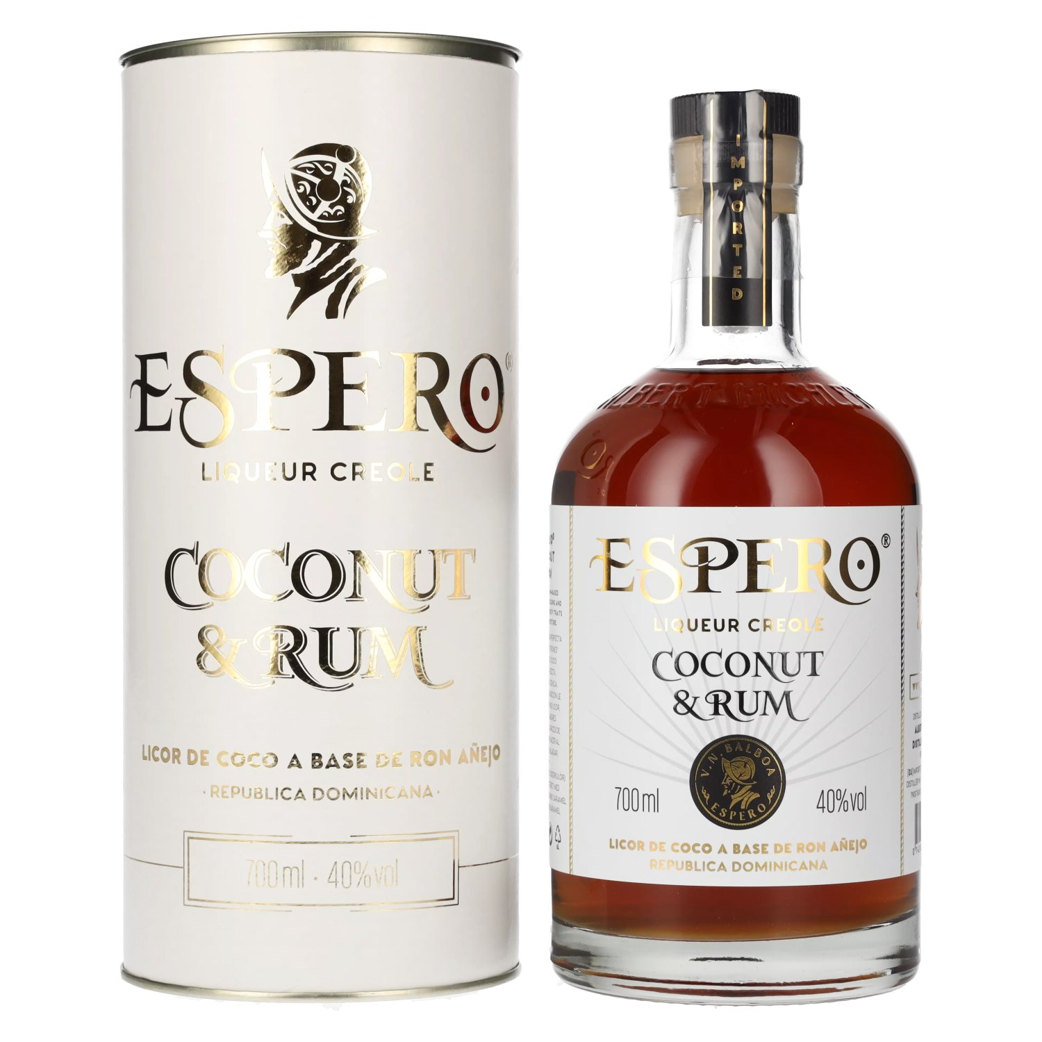 Ron Espero Creole Coconut & Rum Liqueur 40% Vol. 0,7l in Geschenkbox