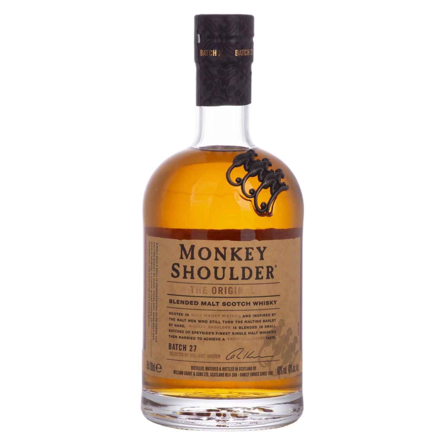 Monkey Shoulder THE ORIGINAL Blended Malt Batch 27 40% Vol. 0,7l